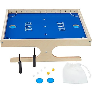 KLASK 4: The 4 Player Magnetic Party Game of Skill - for Kids and Adults of All Ages That’s Half Foosball, Half Air Hockey