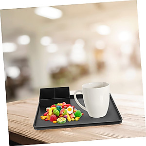 Cabilock 1 Set Tea Tray Tea Bag Bin Storage Tray Reusable Plate Drink Holder Noodle Dish Appetizer Serving Tray Tea Serving Tray Tea Holder Decor Plate for Home Plastic Product Storage Box