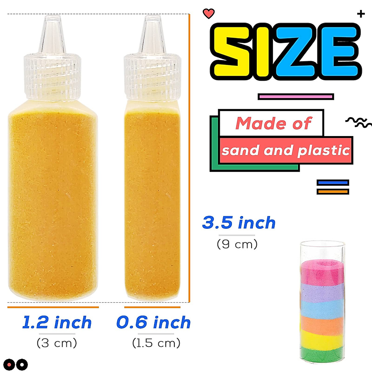 28 PCS Art Sand,DIY Arts and Crafts Kit,Terrarium Sand Play for Wedding Decor,Painting,Children,Decorations,Crafts(1.25oz Bottles)