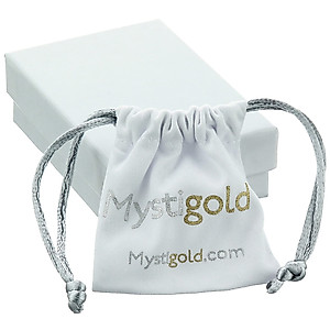 Mystigold Cross Stud Earrings in .925 Sterling Silver Plated Rhodium and in 18K Gold Plated I Religious Small Earrings for men and women 0.4 x 0.2 inch I Hypoallergenic Earrings I Gift for Women Men,