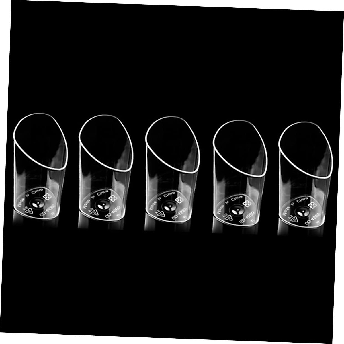 NOLITOY Dessert Cups 10pcs Cheesecake Cups Dessert Cup Plastic Parfait Mousse Cup Wood Bran Mini Mousse Cups Transparent Dessert Cup Bevel Dessert Pots