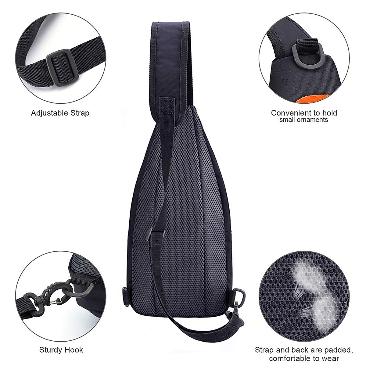 Y&R Direct Sling Backpack Sling Bag Travel Hiking Gifts for Men Women