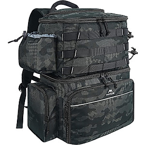 MATEIN Fishing Backpack Tackle Box, Water Resistant Fishing Storage Bag with Rod Holders & Cooler, Fishing Gear Gifts for Men