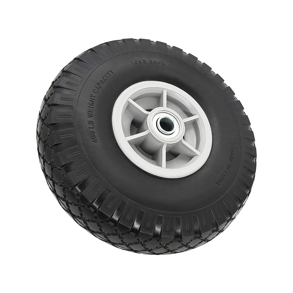 10" Flat Free Solid Tire Wheel，for Dolly Handtruck Cart，10" Flat Free Tires Air Less Tires Wheels with 5/8" Center - Solid Tire Wheel for Dolly Hand Truck Cart/All Purpose Utility Tire on Wheel