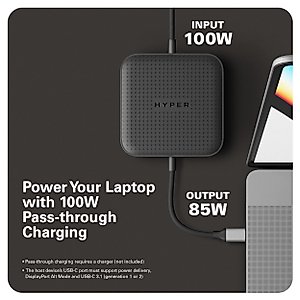 HyperDrive Dual Monitor USB4 Mobile 7-in-1 Docking Station - Dual 4K60Hz, Upstream Port w/ 85W PD, Gigabit Ethernet, Laptop Docking Station w/ 10Gbps USB-A