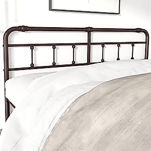 Ponsalion King-Bed-Frame with-Headboard and-Footboard Set - Platform Bed Frame King Size,16 Inches High,no Box Spring Needed,Easy to Assemble(Brown)