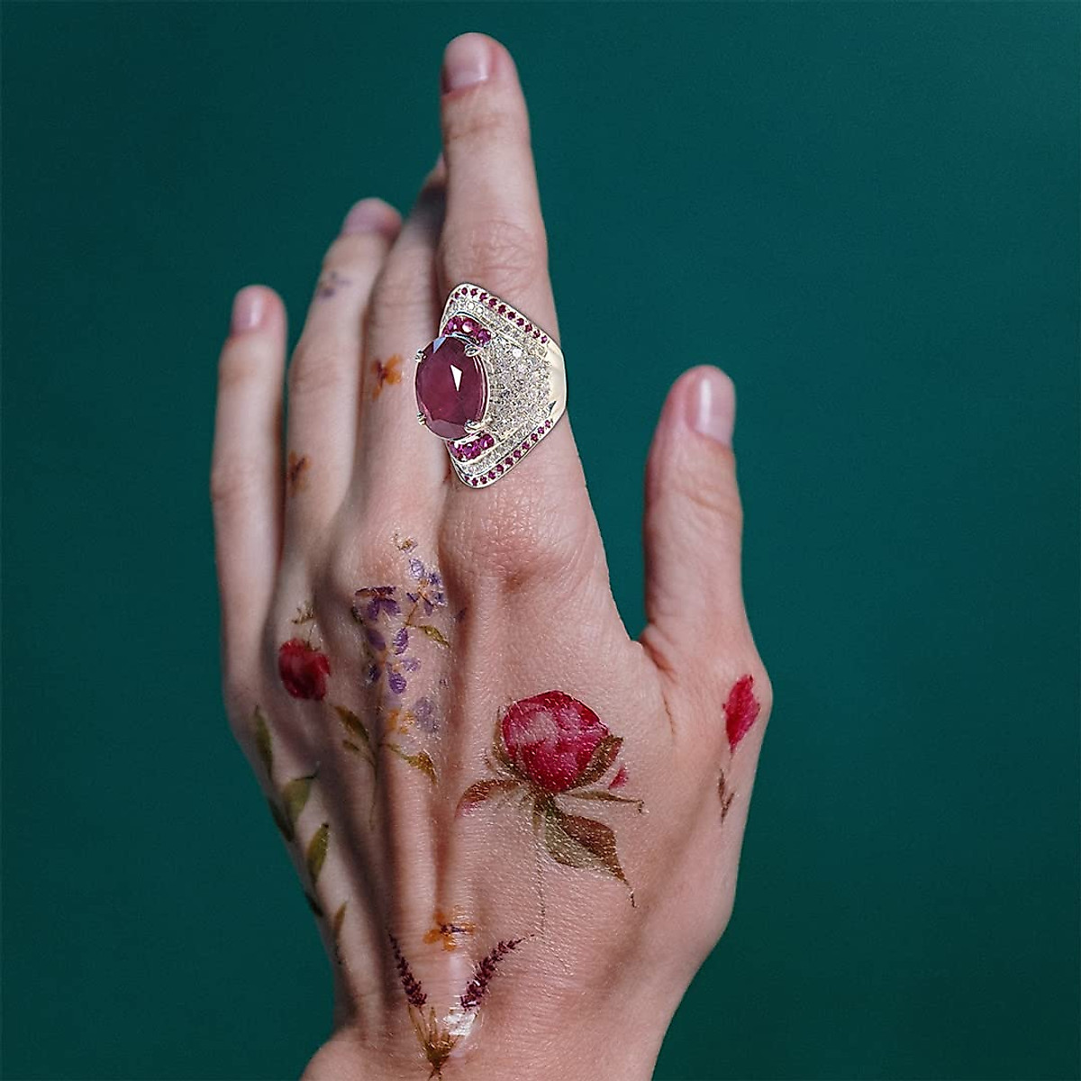 Gem Rings for Women Teen Girls,Thick Silver Plated Oval Round Square Emerald Moonstone Cubic Zirconia Solitaire Rings,Womens Wedding Engagement Gemstone Turkish Rings, silver, Agate