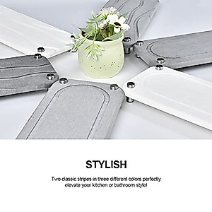 bukfen Instant Dry Sink Organizer, Bathroom Sink Fast Drying Stone,Diatomaceous Earth Sink Caddy for Kitchen Counter and Bathroom Counter, Pearl White, Wavy Groove(11.02x4.33x1.10in)