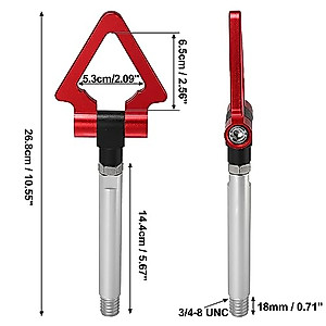 X AUTOHAUX Red Aluminum Alloy Triangle Shape Front Rear Bumper Trailer Ring Eye Towing Tow Hook Screw for Lexus is IS250 IS350 IS250C IS350C is-F