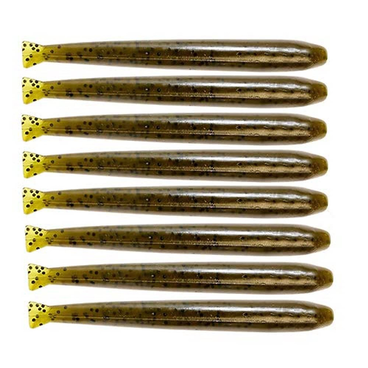 Z-man TMIN-46PK8 TRD Minnowz Soft Bait Lure, 3 1/2" Length, Green Pumpkin, Package of 8