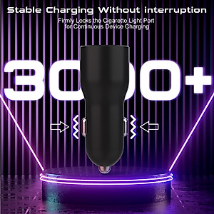 iPhone Fast Car Charger 3Ft, [Apple MFi Certified] 45W Dual USB C Port Power Delivery Car Charger with 2Pack 3ft USB C to Lightning Cable for iPhone 14 Pro/13 Pro Max/12 Mini/11 Pro/SE/X/8 Plus, iPad