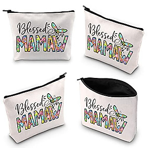 Blessed Mamaw Makeup Bag Mamaw Gift Grandma Cosmetic Bag Grandma Birthday Gifts Grandmother Gift (Mamaw Bag)