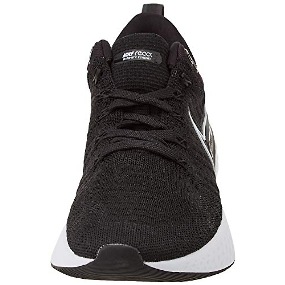 Nike Men's React Infinity Run Flyknit 2 Shoe, Black White Iron Grey, 7.5