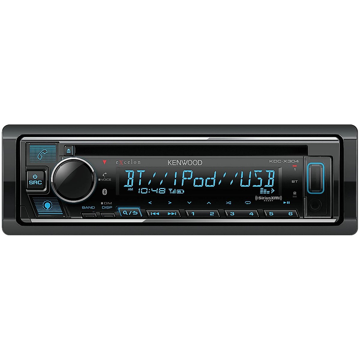 Kenwood KDC-X304 eXcelon CD Car Stereo Receiver w/Bluetooth Hands Free Calling, AM/FM Radio, USB, Amazon Alexa Built Ready, Variable Color Illumination