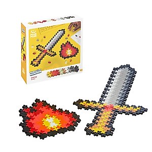 Plus Plus Puzzle by Number, 250 Piece Mini Interlocking Hashtag Color Blocks, 3D Pixel Art Kit for Kids - Adventure