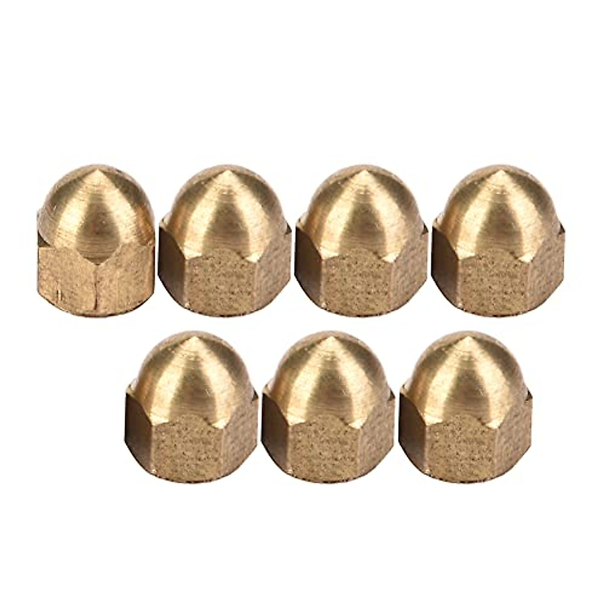 Brass Acorn Nut Kit Dome Brass Acorn Nuts, Silicone Caulking Tool Head Cap Hex Nuts Set Vehicle Fasteners (M4(20PCS))