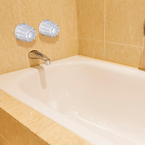 Kigley 4 Pcs Shower Faucets Handle Replacement Handles Shower Knob Replacement Compatible with Pfister Old Systems Bathtub, Clear (Novelty Style)