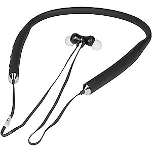 Toshiba Neckband Bluetooth Headphones | Wireless Bluetooth Earbuds | Bluetooth Neckband Headset w/Deep Base | 65FT Working Range | Water/Sweat Resistant | 8-10 Hours Music & Talk Time | RZE-BT600E(K)