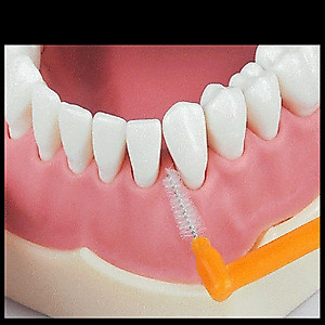 Curved interdental Brush, 10 Count 2bags， 0.7mm (SSS,Yellow)…