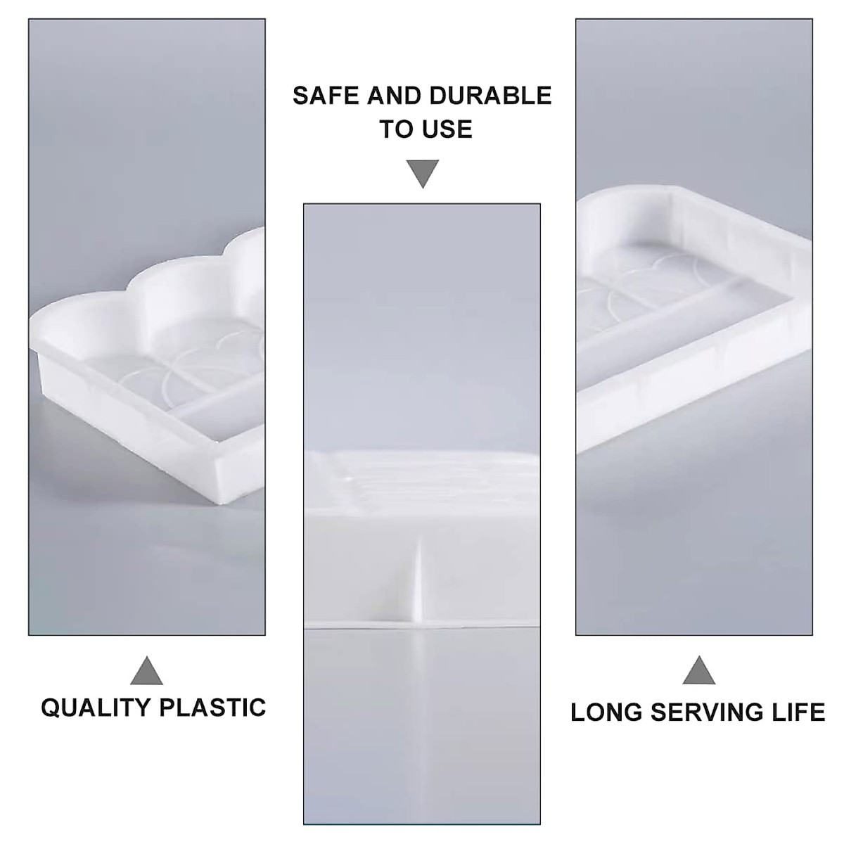 GANAZONO Cement Molds Fence Plastic Mold Concrete Brick Outdoor Cement Mould