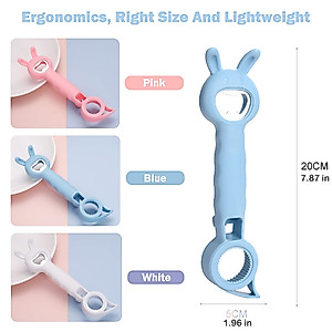 FFUWERG Bottle Opener Can Opener Jar Opener for Weak Hands, Cute 4-in-1 Multi Function Beer Opener for Seniors with Arthritis/Child Gift(Pink)