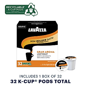 Lavazza Gran Aroma Single-Serve Coffee K-Cups for Keurig Brewer, 32 Count