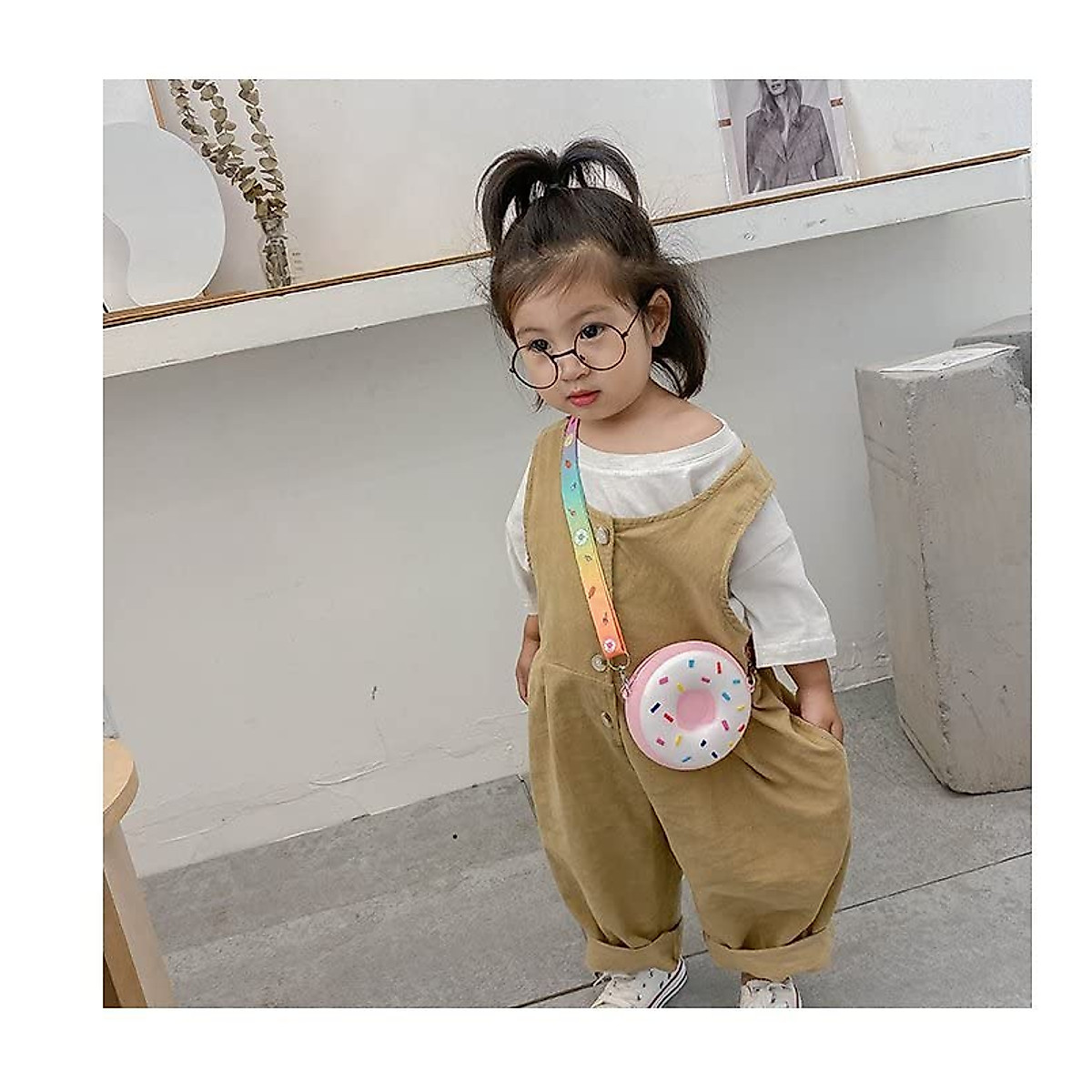 Fairycore Cute Donut Purse Kawaii Silicone Crossbody Bags Mini Beach Bag Satchel Aesthics Trendy Coin Purse (Pink)