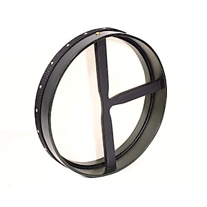 Professional 16” Diameter ‘Donard’ Bodhran in Plain Design with Tipper Beater Included - 3.5” Deep with Dark Green Finish