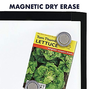 Quartet Magnetic Whiteboard, 8-1/2" x 11" White Board for Wall, Dry Erase Board for Kids, Perfect for Home Office & Home School Supplies, 1 Dry Erase Marker, 2 Magnets, Black Frame (MHOW8511-BK)