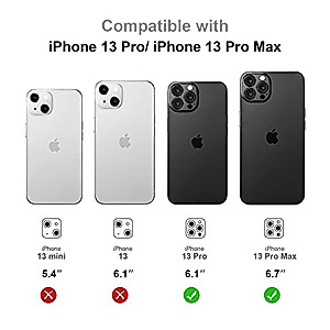 Jeluse [3X2 Pack] Designed for iPhone 13 Pro/iPhone 13 Pro Max Camera Lens Protector, 9H Tempered Glass Screen Protector Cover [Alignment Kit Eazy installation] Metal Individual Ring