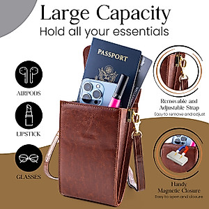 Classico Small Crossbody Phone Purse for Women - Crossbody Bag Wallet for Phone, Cards, Accessories (Small, Black)