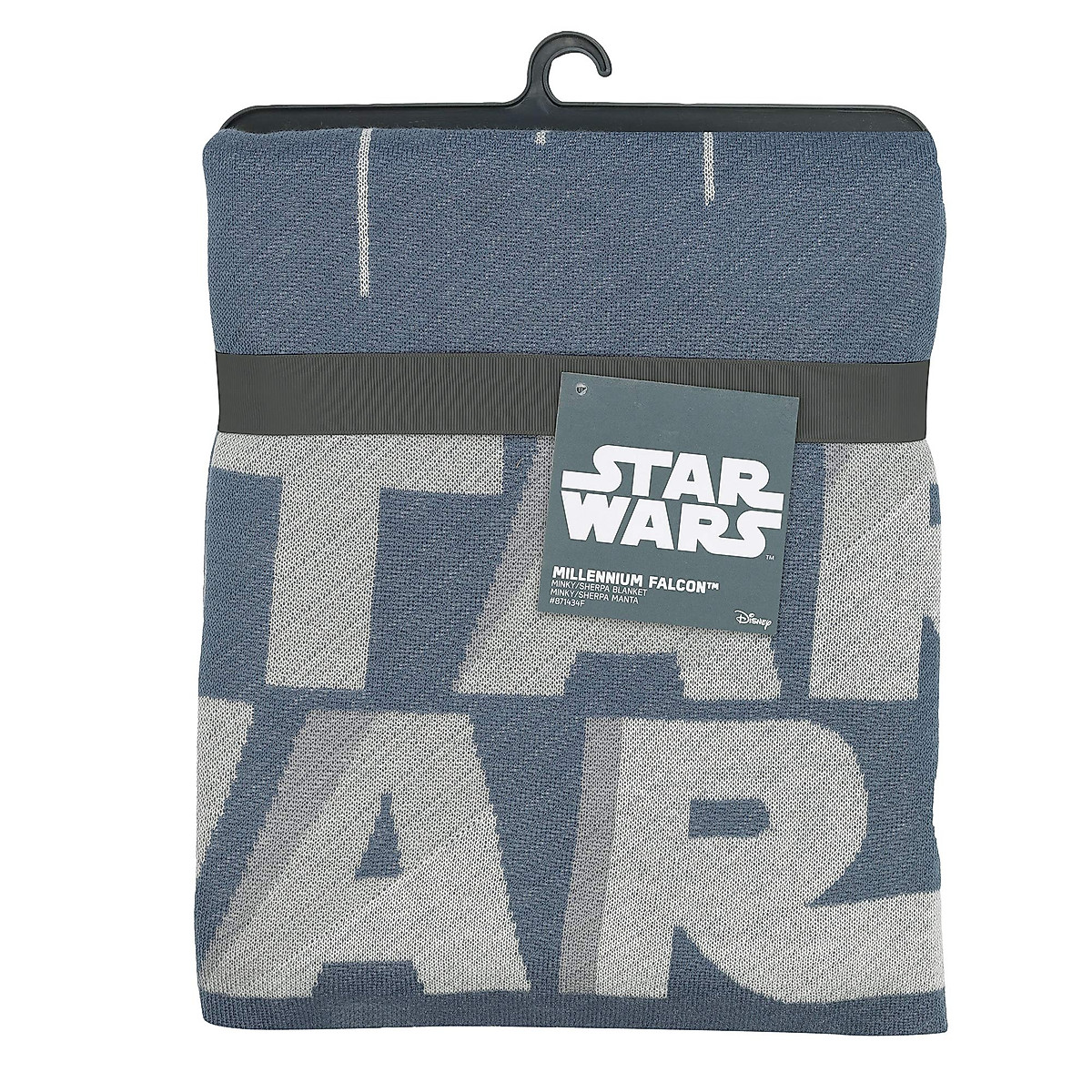 Lambs & Ivy Star Wars Signature Millennium Falcon Blue/Gray Knit Baby Blanket