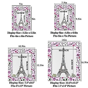 Cute Cat 4x6 Picture Frame Picture Frame for Wall and Tabletop Display, Horizontal and Vertical for Wall Mounting Cartoon Cat Kittens Wooden Photo Frame