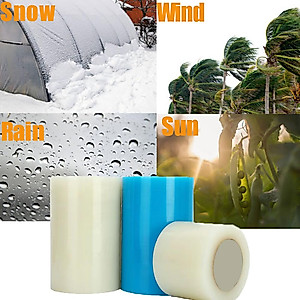 Virtegasas Greenhouse Plastic Sheeting Tape, Greenhouse Clear Plastic Film Repair Tape Tunnel Tape 6mil Reinforced Polyethylene Tapes for Seaming and Sealing (2" x108')