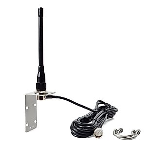 UAYESOK VHF Marine Antenna 159V Stubby Boat Antenna PL259 Connector W/16.4ft RG-58 coaxial cable, L-Mount Bracket