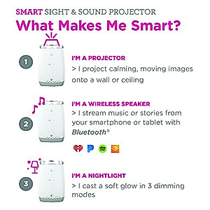 Project Nursery Sight & Sound Sleep Soother Projector with Bluetooth