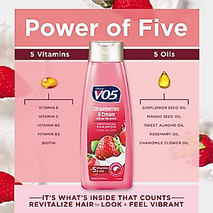 Moisture Milks Shampoo, 12.5 Oz, Strawberries by Vo5 (Pack of 2)