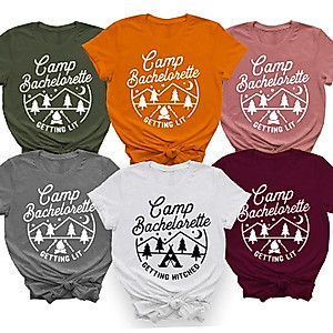 HHOD Camp Bachelorette Party Shirts, Bridesmaid Shirts, Camp Bachelorette Tee, Bridal Party Shirt Women, Bridesmaid Gift (Camp Bachelorette)