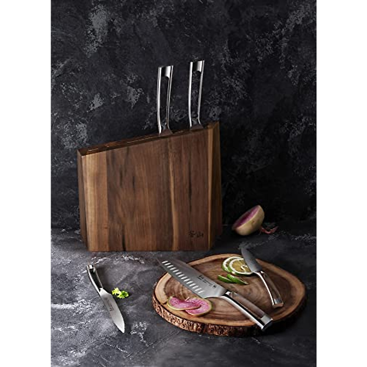Cangshan N1 Series 6-Piece German Steel Forged Knife Block Set, Walnut Block