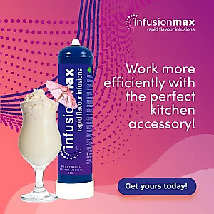InfusionMax N2O Whipped Cream Chargers, Infusionmax Whip Cream Chargers for Whipped Cream Dispenser, Food Grade N20 Cartridges, Cylinder 615g Nitrogen Canister, 1L Nitrous Oxide Tank…