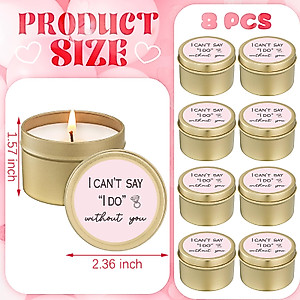 Conelist 8 Pcs Bridesmaid Proposal Gifts I Can't Say I Do Without You Bridesmaid Candles Bridesmaid Gifts Natural Soy Wax Candles for Bridesmaid Wedding Gifts (Pink,Classic)