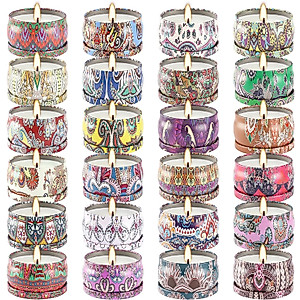 12Pack Cartoon Scented Candles Gift Set 2.5oz Strong Fragrance Aromatherapy Candles Natural Soy Wax Candles Portable Travel Tin Jar Candles Gifts for Home Scented Decoration,Valentine'sDay Mother'Day