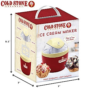 Cold Stone Creamery Ice Cream Maker Machine for Ice Cream, Gelato, Sorbet, Frozen Yogurt with Mixing Bowl- 1 pint