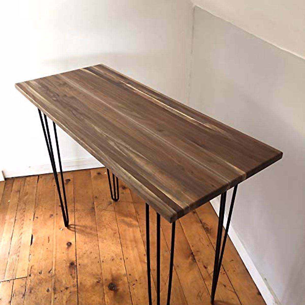 Black Walnut Butcher Block Bar Table. Kitchen Dining Room Table.
