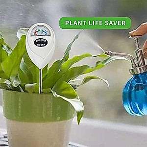 Censinda Soil Moisture Meter, Soil Moisture Monitor for House Plants, Soil Hygrometer Moisture Sensor for Indoor & Outdoor, Garden, Farm, Lawn Plant Care, No Battery Needed(White)