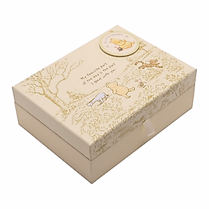 Happy Homewares Winnie The Pooh Keepsake Box with Drawers and Map of Hundred Acre Wood - Officially Licensed