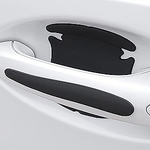 Klyuqoz Car Door Handle Protector, Car Door Handle Scratch Protector Pack of 16, Universal Car Clear Door Bowl Paint Protection Film Waterproof Anti-Scratch Stickers (Clear, Black)