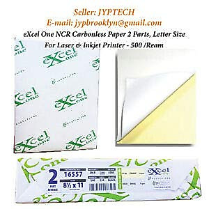 Carbonless Paper 2-part 1 Ream / 500 Sheets (250 Sets) Bright White / Canary 8 1/2 X 11 by Excel Glatfelter