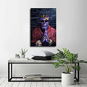 PPZ Comics Thanos Avenger Poster Decorative Painting Canvas Wall Art Living Room Posters Bedroom Painting 16x24inch(40x60cm)