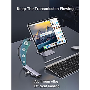 UGREEN Aluminium USB C Hub, 4 Ports USB C to USB 3.0 Hub, USB-C Multiport Splitter with 5Gbps Fast Transfer for PC Laptop MacBook Pro/Air iMac iPad Pro Surface, iPhone 15/15 Pro, Galaxy S24, and More
